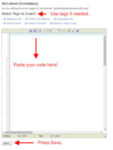 Allow or Block users from certain countries. Customize your 403 Page.